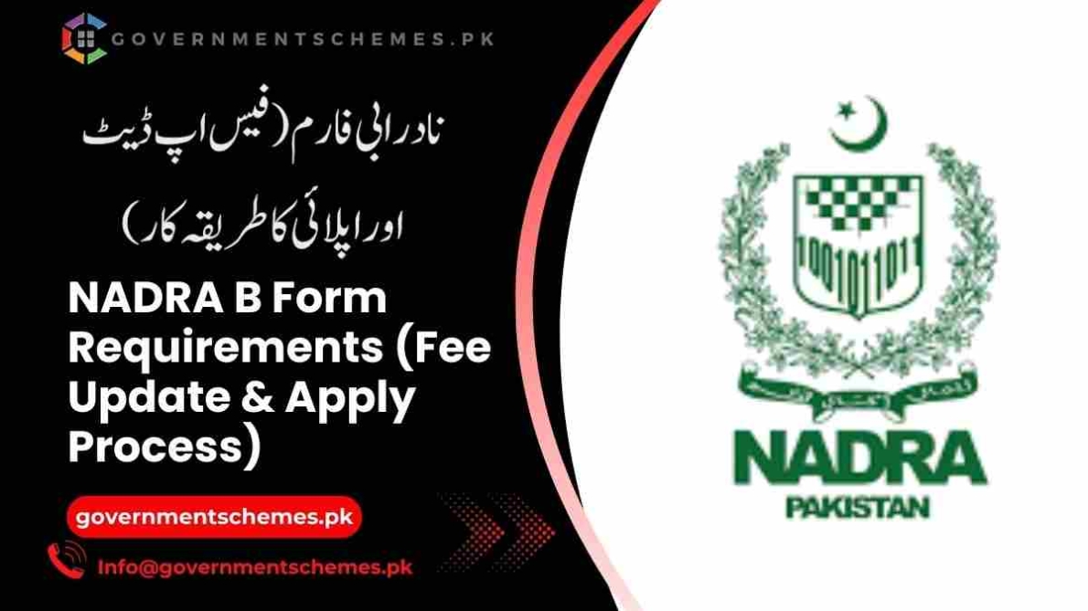 NADRA B Form Requirements (Fee Update And Apply Process)