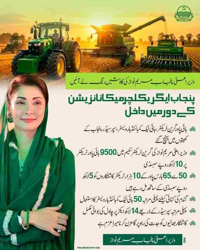 CM Punjab Maryam Nawaz Kisan Dost Vision